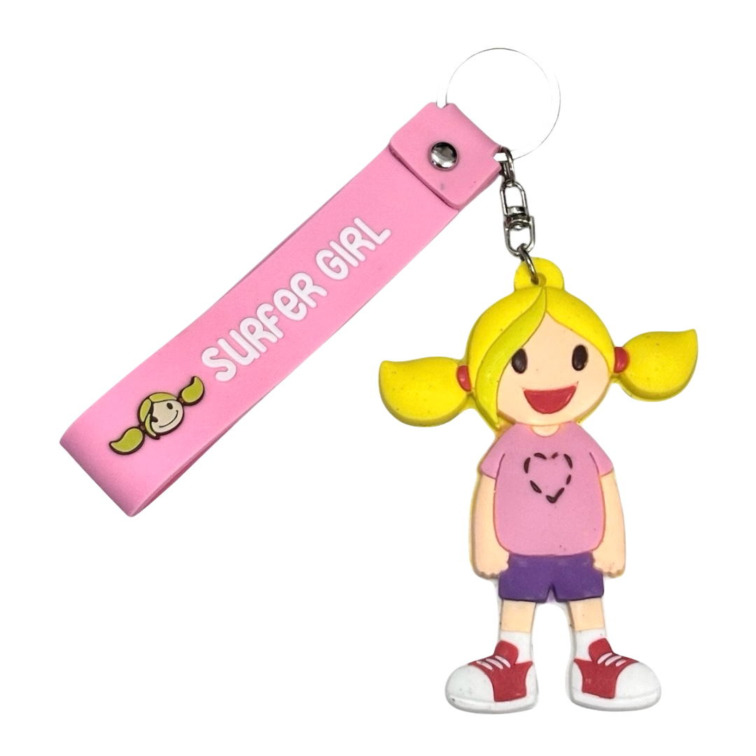 3d Summer Key Ring Surfer Girl